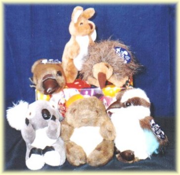 Australian animals toy gift basket #3